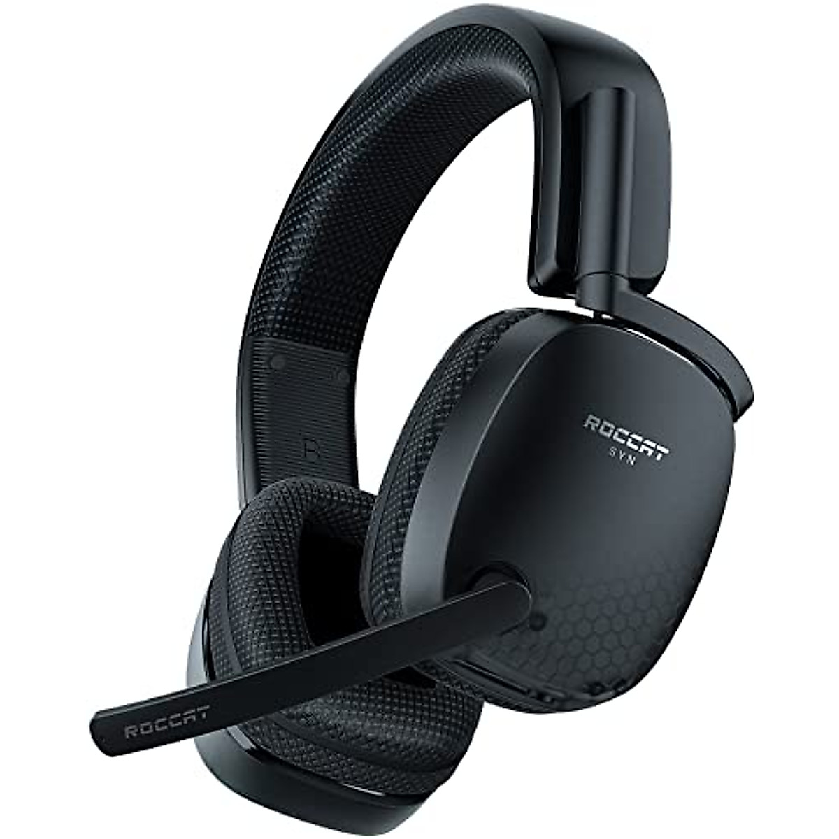 ROCCAT Syn Pro Air - Wireless 3D Audio Surround Sound Lightweight PC Gaming Headset with AIMO RGB Lighting and All-day Battery Life - Black