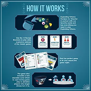 Recipes for Disaster by Exploding Kittens - 2-5 Players - Ages 7+ - 15 Minutes to Play - Deluxe High Stakes Card Game - Ideal for Party, Family Game Night, Kids and Adults