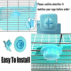 Rabbit Litter Box for Cage Bunny Corner Litter Bedding Box Small Animal Litter Pan Hanging Pet Bowls Cage Potty Trainer Pet Toilet for Rabbit Bunny Guinea Pigs Chinchilla Ferret Small Animals(Blue)