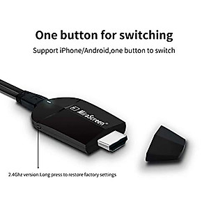 4K/1080P Wireless Display Adapter, SmartSee Screen Mirroring from iOS Android Phone Laptop to TV Projector Any HDMI Display, Dual Core Streaming Device Support Miracast Airplay DLNA