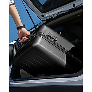 NINETYGO Carry on Luggage, Airline Approved, 22-Inch Hard-Shell Suitcases with Spinner Wheels for Travel, Kids Luggage for Boys, 22 X 14 X 9 Inches (Midnight Black)