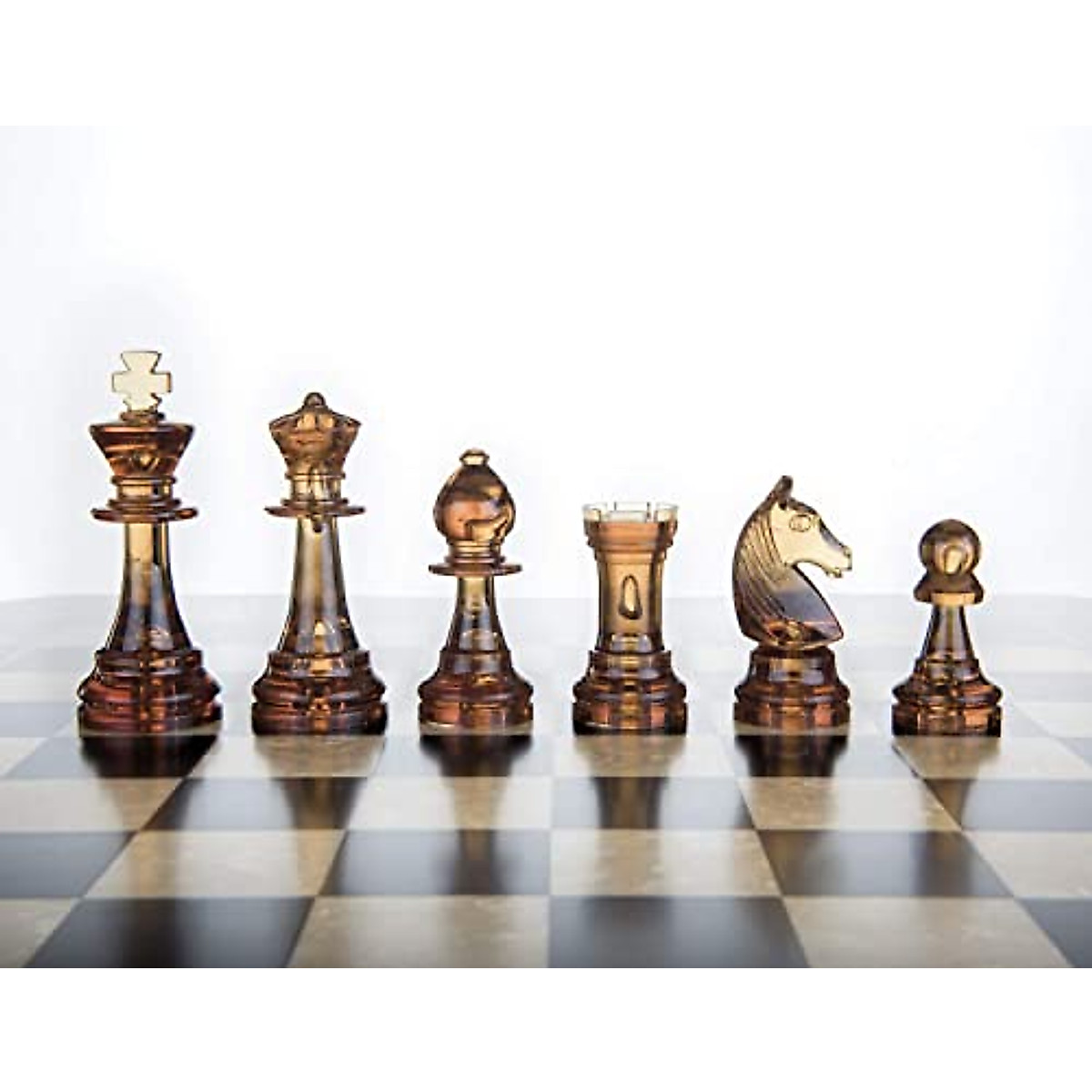 Chess and games shop Muba Amber 6EF Handmade Wooden Chess Set 21 Inch Board with Chessmen- Storage Box to Store All The Pieces