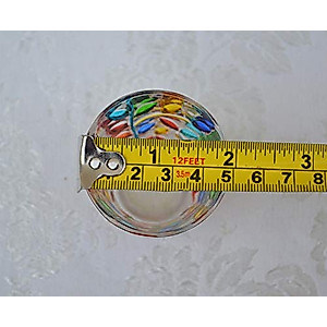 Murano Glass Italian Crystal Shot Glasses, Hand Painted Flowervine Pattern, Set of 6 - Made In Italy