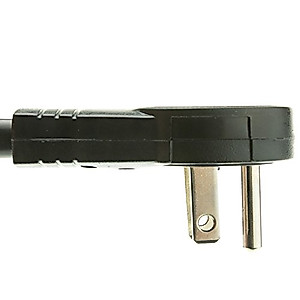 25 feet Surge Protector, Flat Rotating Plug, 6 Outlet, Black Horizontal Outlets, Plastic, 25ft Power Cord, Surge Protector Multi Plug, CableWholesale