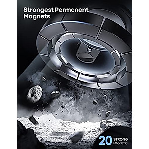 Lamicall for MagSafe Car Phone Mount - [Aluminum Stable Frame] [20 Strong Magnets] Magnetic Car Vent Phone Holder Mount, Air Vent Car Holder Mount for iPhone 14 13 12 Pro Plus Max Mini MagSafe Case