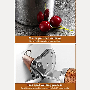 Stainless Steel Mini Sauce Pan, 350/500ML Small Saucepan Sauce Cup Sauce Pot with Long Handle for Banquet Chocolate Melting Coffee(350ML)