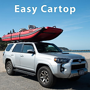 Sea Eagle FastCat Catamaran 2-4 Person Inflatable Boat-Rigid, High-Pressure, All-Drop Stitch, Easy Setup, Self-Bailing (FastCat12 Deluxe Package)