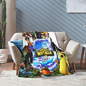Game Blanket Cartoon Throw Blanket Ultra-Soft Blanket for Couch Bed Living Room Bedroom Car 50"X40"