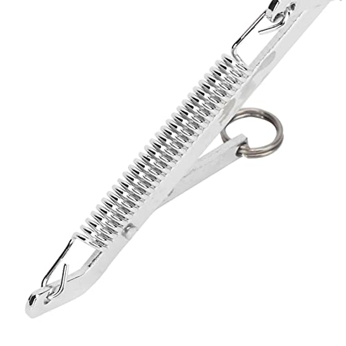 Qiilu Seafood Grabbing Tools Crabs Grabber Stainless Steel 2 Pcs Seafood Grabber Stainless Steel Grabbing Tools for Catching Crabs Pike Predatory Fish (Single Hook)