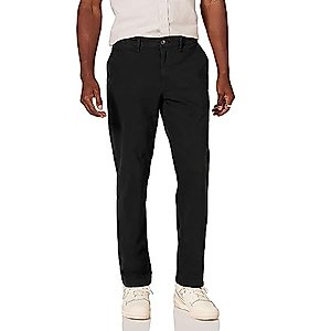 Amazon Essentials Men's Slim-Fit Casual Stretch Khaki Pant, Black, 33W x 34L