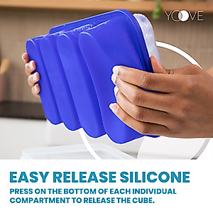 Yoove Soup Freezer Containers - (Pack of 2) | Silicone Soup Freezer Molds for Soup Cubes | 1 Cup Silicone Freezer Molds | Ideal for Single Serve Portions, Baby Food, Meal Prep, Frozen Soup & Broth