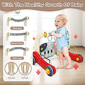 Baby Gym Play Mat Baby Animals Activity Gym for Sensory and Motor Skill Development, Language Discovery, Thicker and Non Slip Baby Play Gym Mat for Babies and Toddlers