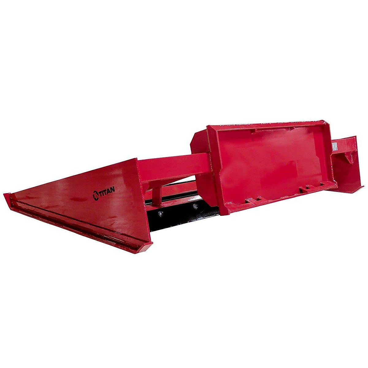 Titan Attachments 84in Skid Steer Grader, Universal Quick Tach, Triple Cutting Edge Box Grader, Push and Pull Road Grader