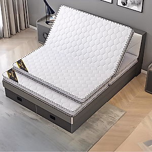 Enchantia 3.2in Coir Mattress Thickening, Natural 3E Coconut Firm Mattress Contains 6cm Coconut Palm Inner Core, Moderately Soft and Hard, Seamless Foldable Mattress for All Ages Queen Mattress