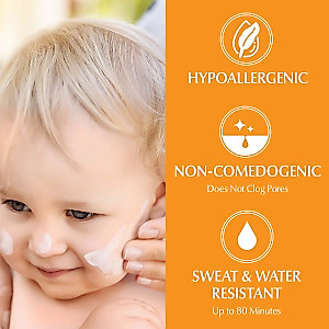 Eucerin Sun Sensitive Mineral Baby Sunscreen SPF 50, Sunscreen Lotion With Zinc Oxide Protection, 4 Fl Oz Tube