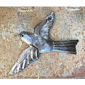 It's Cactus Small Metal Accent Bird, Decorative Wall Hanging Figurine, Bird Lovers Collectible Statues, Fall Decor, Garden Nature Theme 5 In. x 4.5 In.