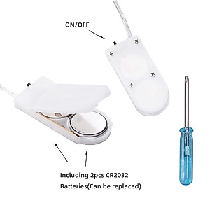 Etinga 10 Pack Fairy Lights Battery Operated String Lights, 10 LED on 3.3ft Silvery Copper Wire，for Flowers Gift Box Wedding Party Christmas Decoration (10 Pack, Cool white)