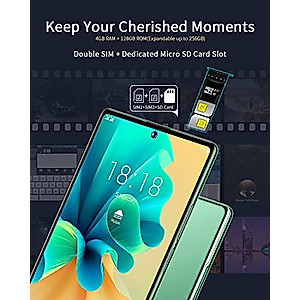 VIQEE C21 Mobile Phones,Cell Phones Android 6.8" FHD+ Punch Hole Screen,5G/2.4 Global Bands Dual Sim Unlocked Phones 6GB+256GB ROM/TF 128GB, Octa Core Processor Smartphone 24MP+64+12+12MP,WiFi NFC