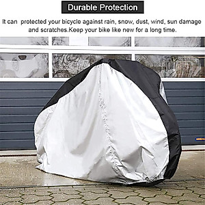 ZYXFYY Bike Cover Bicycle Cover Waterproof Bicycle Fabric Outdoor Protective Bicycle Cover with Lock Eyelets Dust Rain Dustproof (Purple,L)