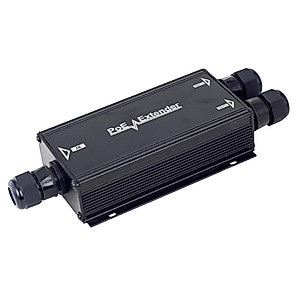 CENTROPOWER Outdoor Gigabit PoE Extender IP67 Waterproof, 60W 10/100/1000Mbps，2 Channel PoE++ Extender，Comply with IEEE 802.3af/at/bt，for IP Security Camera