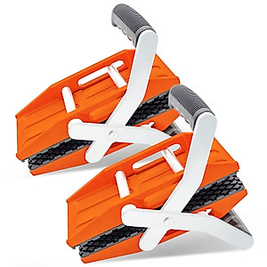 SDRTOP 2 PACK Double Handed Stone Carrying Clamps Granite Panel Carriers Lifting Tools 660lbs Transporting Heavy Duty Carry Clamp for Glass Quartz Slabs Marble with Rubber-lined （0-2.36in)