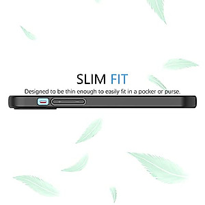 Puxicu Case for iPhone 12 & 12 Pro, Slim Design Matte Soft TPU Protective Cover - 6.1 Inch - Black