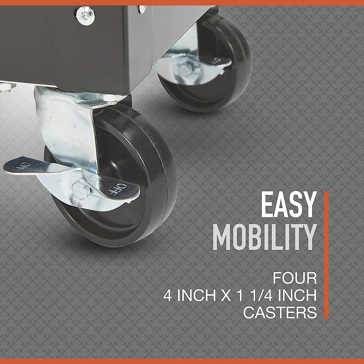 Ironton 28in. 2-Drawer Tool Cart - 30-1/2in.L x 14-1/2in.W x 33in.H, 350-Lb. Capacity