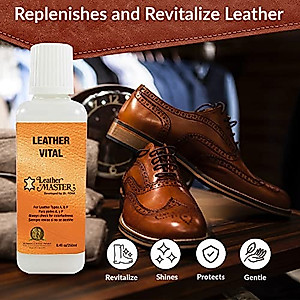 Leather Master Leather Vital Softener and Revitalizer (250ml) - These Products Condition, Protect, Polish, and Repair. Add to Cleaner Kit for Detailing Accessories or Car Seat Interior