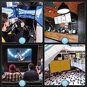 Video Wall Controller 4 Channel 1080P 60Hz TV Wall Processor, Support 1 Channel Input and Customize Display Methods, for Rear Projection Units, LCD TVs (US Plug)