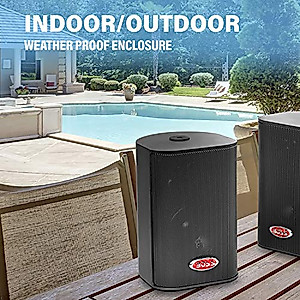 BOSS Audio Systems MR4.3B 200 Watt Per Pair, 4 Inch, Full Range, 3 Way Weatherproof Marine Speakers Sold in Pairs