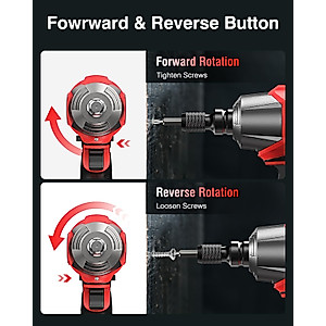 Avhrit Cordless Impact Wrench 1/2 Inch, 480Ft-lbs(650Nm) Brushless 1/2 Impact Gun w/ 2x 4.0 Batteries, Fast Charger, 4 Sockets, 6 Screws, Electric Impact Wrench for Home Car Tires