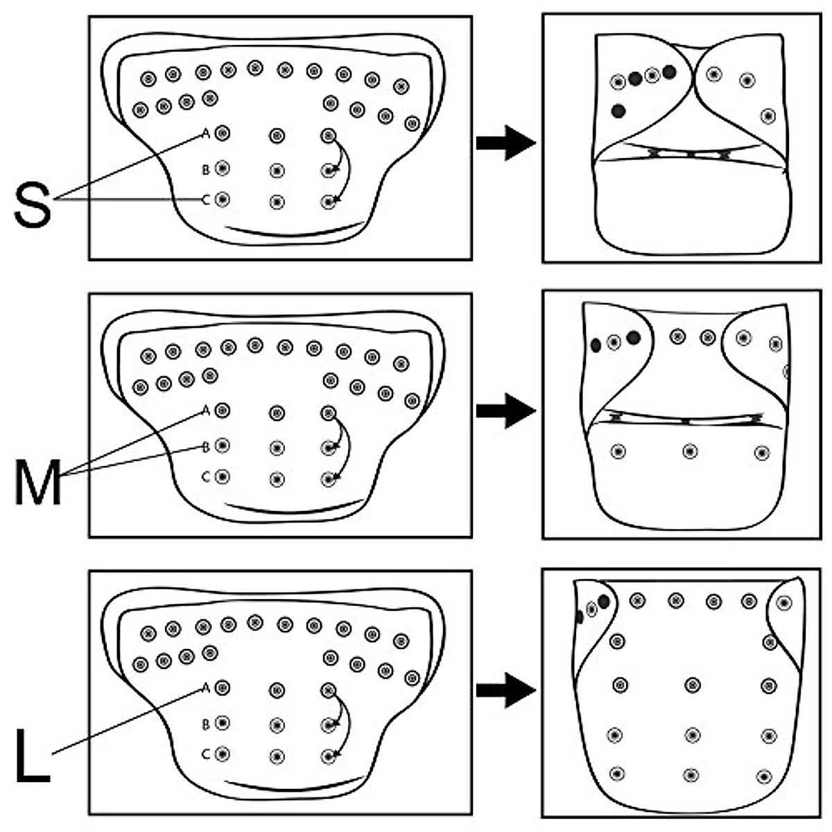 Baby Nappy Bamboo Charcoal Cloth AIO Diapers, Sewn in Insert Double Gussets