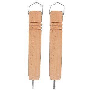 OSALADI Replacement Pot Handle 2pcs long handle removable handle grip pot side handle solid wood Pot handle cookware part cookware supplies wok wood cooking utensils necessity