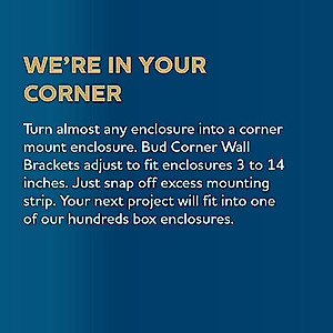 BUD Industries SNB-3730 Series SNB Steel NEMA 4 Sheet Metal Box 9.84" L x 7.87" W x 5.91" D, Gray
