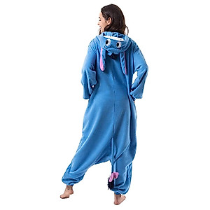 LMEIKK Cosplay Animal One Piece Halloween Costume Sleepwear Homewear Adult Unisex Onesie Pajamas (Bule, M)