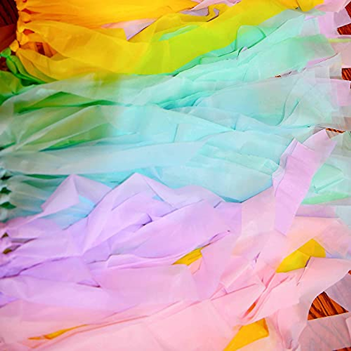 Melody Fantasy Ice Cream Party 200pcs Plastic Strips Streamer Backdrop Pastel Streamer Fringe Curtain Rainbow Backdrop Streamers for Girls Birthday Candyland Party Background Pastel Party Decorations