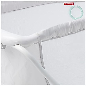 Fisher-Price Rock with Me Bassinet Color Scoops, Travel Baby Crib with Rocking Motion