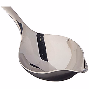 Mercer Culinary 18-8 Stainless Steel Saucier Spoon with Tapered Spout, 8-1/2 Inch