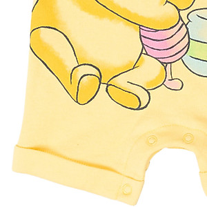Disney Winnie the Pooh Infant Baby Girls Snap Romper and Headband Yellow 18 Months