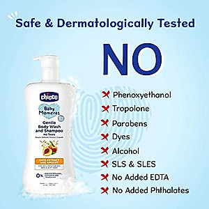 Chicco Baby Moments Gentle Body Wash and Shampoo (16.9 Fl Oz)