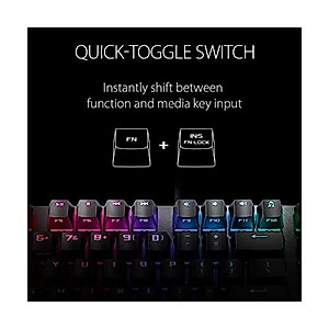ASUS RGB Mechanical Gaming Keyboard - ROG Strix Scope TKL | Cherry MX Brown Switches | 2X Wider Ctrl Key for FPS Precision | Gaming Keyboard for PC, Black