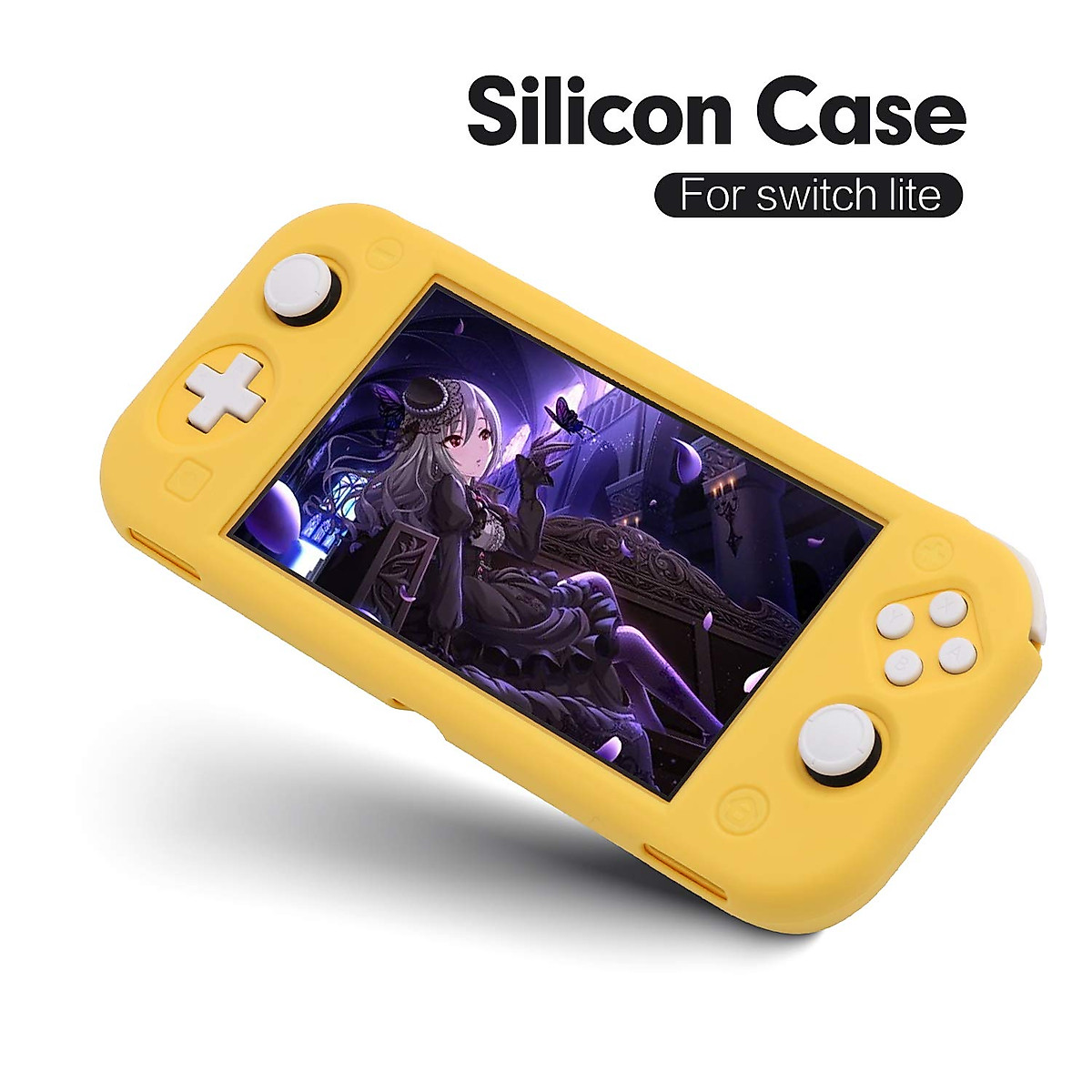 Silicone Grip Case for Nintendo Switch lite (Yellow)