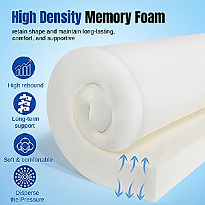 idee-home Patio Chair Cushion for Outdoor Furniture 22x22x4 in, Outdoor Seat Cushion Replacement Patio Seat Cushions Chair Pad with Ties, Outdoor Chair Cushion Set of 2 Waterproof Swing Cushion