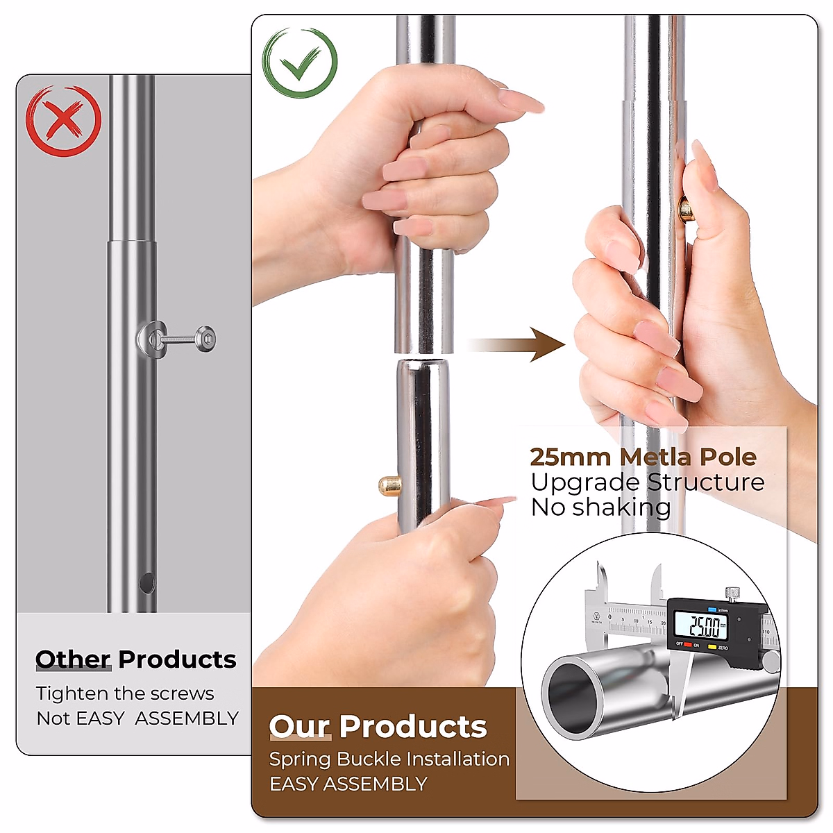 HYSEYY Heavy Duty Clothes Rack, Rolling Clothing Rack With Shelves Load 620 LBS, Double Rod Clothing Racks for Hanging Clothes, Portable& Adjustable Clothes Rack with Wheels Garment Rack