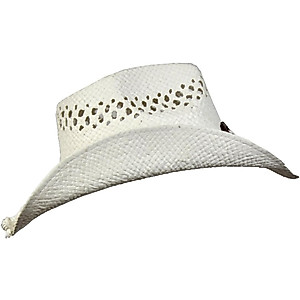 Vamuss Women's Cowboy Hat with Heart, White, One Size