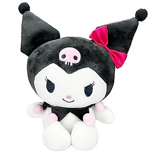 Kawaii Plush Doll 10''/25cm, Skull Motif, Soft Anime Plush Pillow Doll, Lovely Cartoon Stuffed Toy, Cute Birthday Party Favors for Kids Children Girls Fans Collectibles Home Decor, Pink