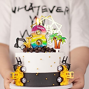 DERVENTA Birthday Candles Big Numbers Multicolored 3.7 inch Party Cake Topper 1 Piece (Number 8 Multi-Colored)