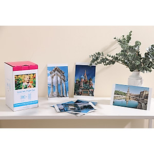 Wonfoucs Compatible for Canon Selphy CP1300 CP1500 Ink and Paper, Compatible for CP1200 CP1000 CP910 CP900 CP810 CP760 CP770 CP780, KP-108IN 3 Color Ink Cartridges and 108 Sheets 4x6 Photo Paper