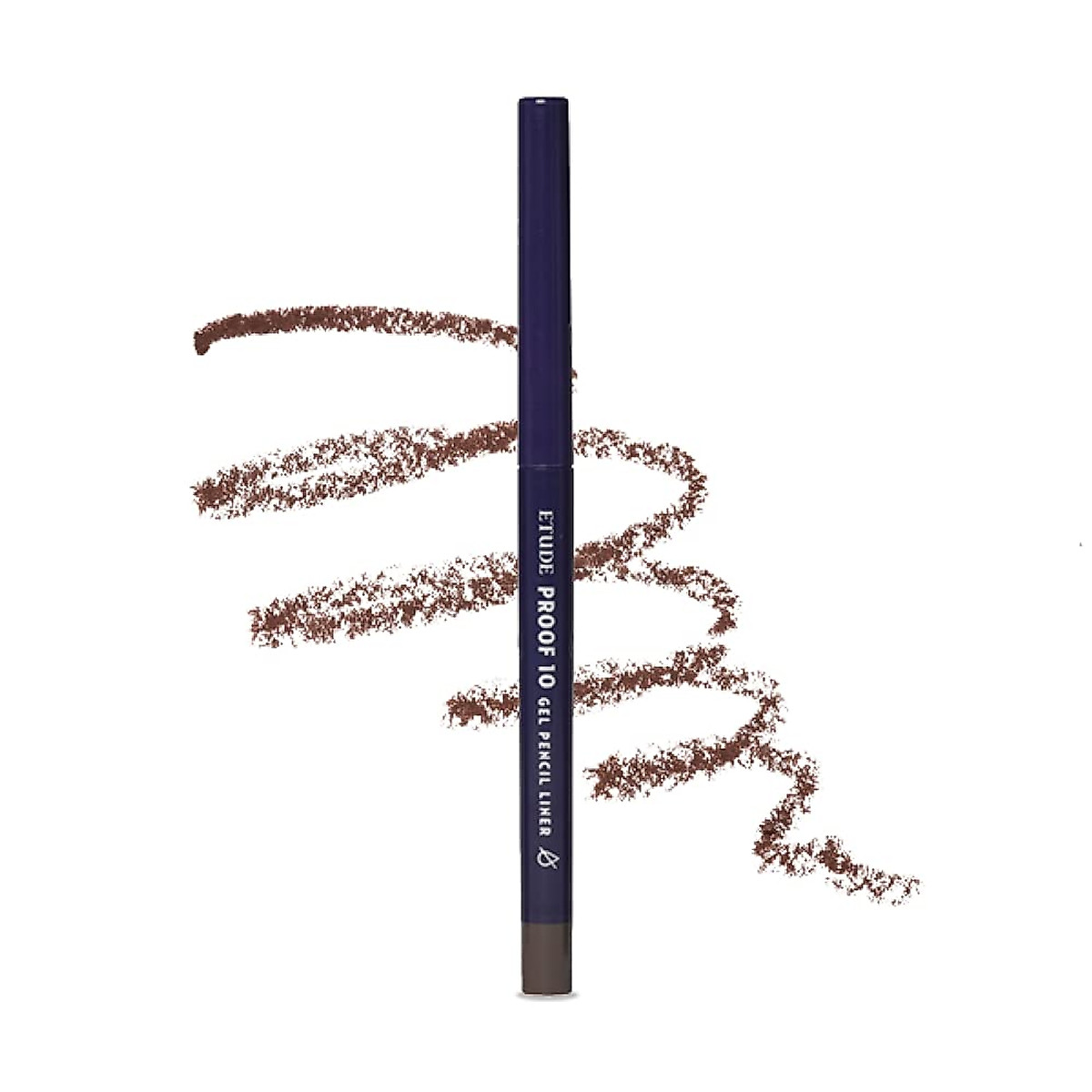 ETUDE Proof 10 Gel Pencil Liner 0.3g (#2 Dark Cacao) (21AD) | Creamy Gel Texture Eyeliner with Wearable Shades to Create Precise Line Eye Makeup without Efforts
