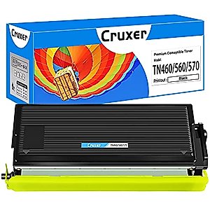 Cruxer Compatible Toner Cartridge Replacement for Brother TN460 TN-460 Used for HL-1440 HL-1435 HL-1240 Intellifax 4100 4100e 4750 MFC-8600 MFC-8500 MFC-9700 DCP-1400 Printers (Black, 1-Pack)